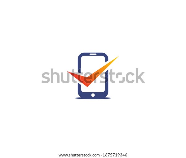 Smart Phone Logo Check Mark Icon Stock Vector (Royalty Free) 1675719346 ...