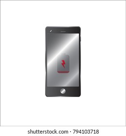 Mobile Phone Low Battery Stock Vector (Royalty Free) 278761940 ...