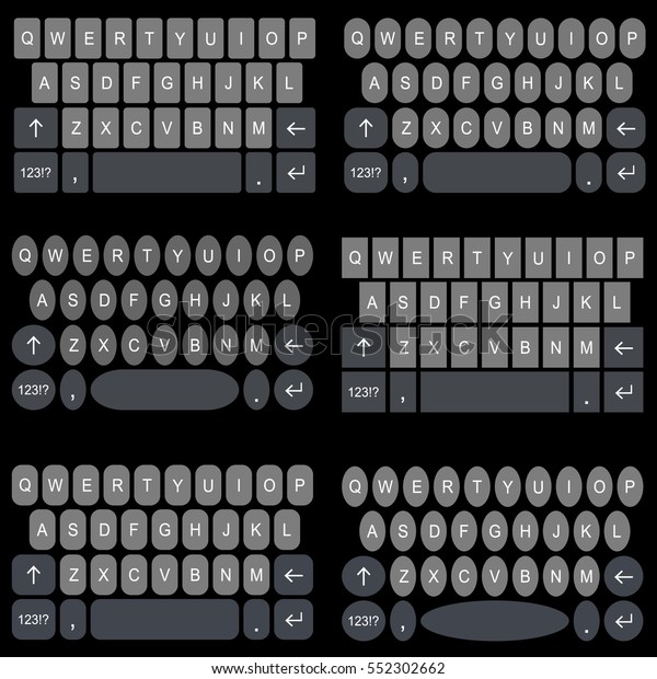 Smart Phone Tablet Keyboard Template Flat Stock Vector (Royalty Free ...