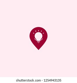 Smart Pin Map Logo Light Bulb Stock Vector (Royalty Free) 1254943135 ...
