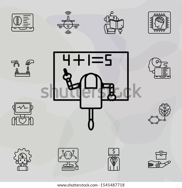 Smart Robot Teacher Robot Icon Simple Stock Vector (Royalty Free ...
