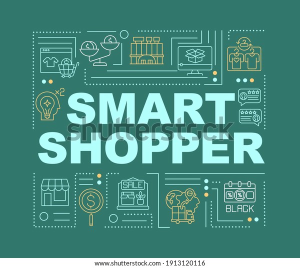 Smart Shopper Tips Word Concepts Banner Stock Vector (Royalty Free ...