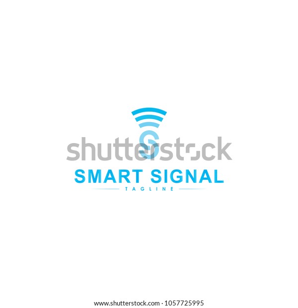 Smart Signal Logo Design Stock Vector (Royalty Free) 1057725995 ...