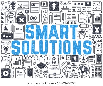 Stock vektor „Smart Solutions Hand Drawn Vector Illustration“ (bez ...
