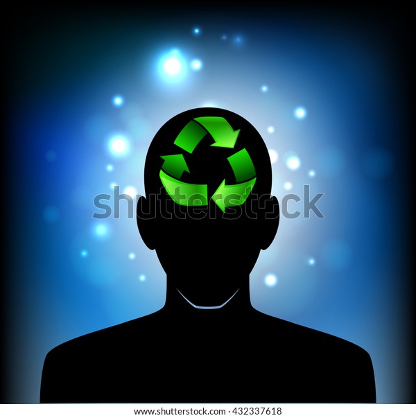 Smart Thinking Recycle Illustration Stock Vector (Royalty Free ...