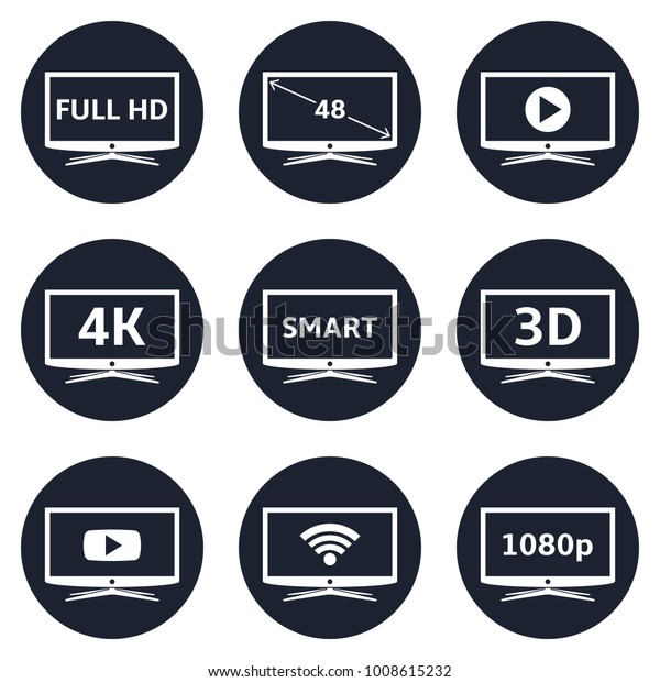 Smart Tv Icons Stock Vector (Royalty Free) 1008615232 | Shutterstock