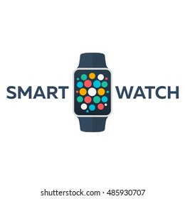 Smart Watch Logo Vector Illustration Stock Vector (Royalty Free) 485930707