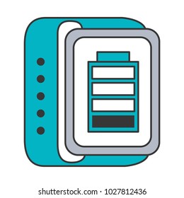 Smart Watch Low Battery Technology Stock Vector (Royalty Free ...