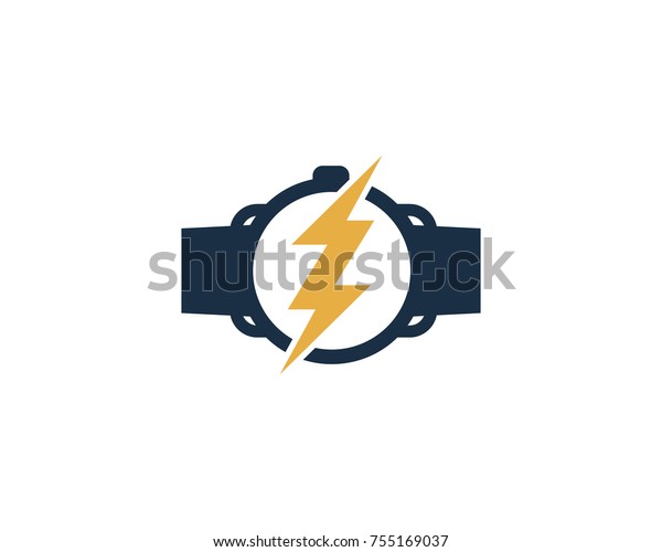 Smart Watch Power Icon Logo Design Stock Vector (Royalty Free ...