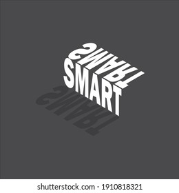 Smart Word White Gray Background Stock Vector (Royalty Free) 1910818321 ...