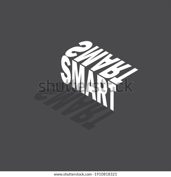 Smart Word White Gray Background Stock Vector (Royalty Free) 1910818321 ...