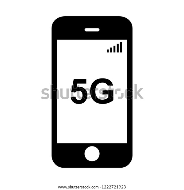 Smartphone 5g Sign Icon Vector Stock Vector (Royalty Free) 1222721923