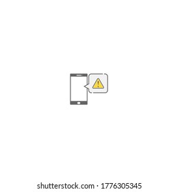 Smartphone Alert Logo Icon Vector Template Stock Vector (Royalty Free ...