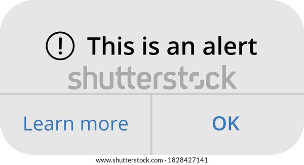 Smartphone Alert Template Grey Notification Two Stock Vector (Royalty ...