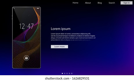 Smartphone Banner Web Page Header Design Stock Vector (Royalty Free ...