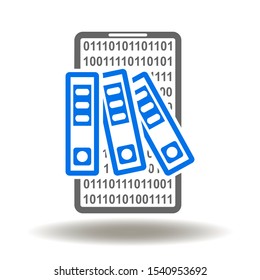 Smartphone Binders Folders Icon Vector Digital Stock Vector (Royalty ...