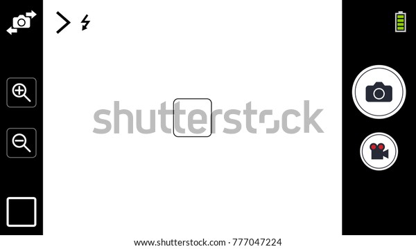 Smartphone Camera Viewfinder Template Focusing Screen Stock Vector ...