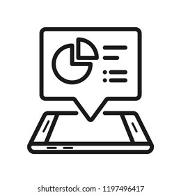Smartphone Chart Report Icon Mobile Device Stock Vector (Royalty Free ...