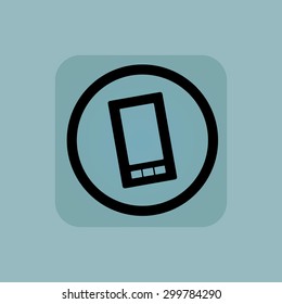 Smartphone Circle Square On Pale Blue Stock Vector (Royalty Free ...