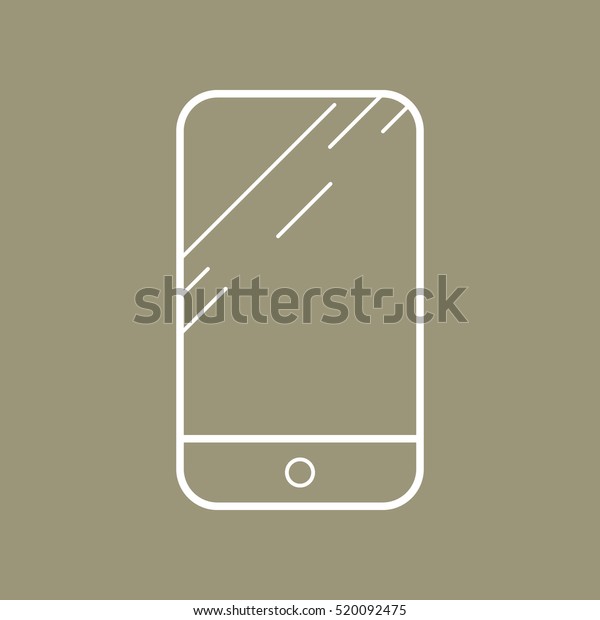 Smartphone Contour Vector Icons Gold Background Stock Vector (Royalty ...