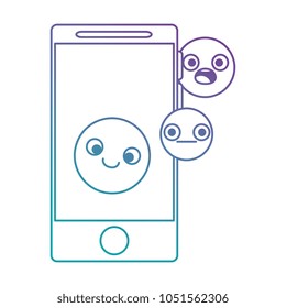 Smartphone Device Emoticons Faces Stock Vector (Royalty Free ...