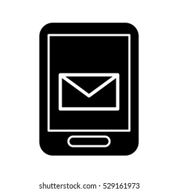 Smartphone Device Mail Envelope Icon On Stock Vector (Royalty Free ...