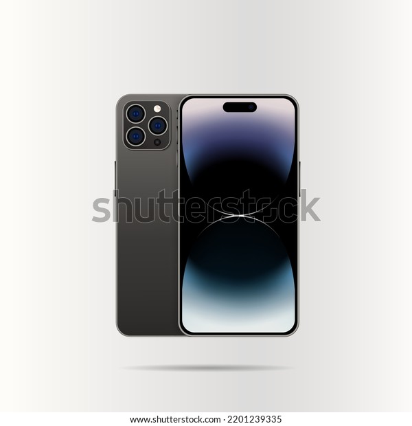 Smartphone Front Back View Illustration Stock Vector (Royalty Free ...