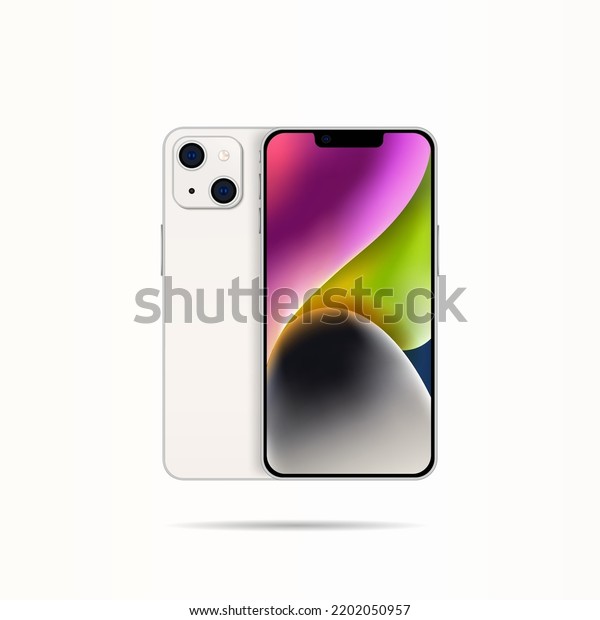 Smartphone Front Back View Illustration Stock Vector (Royalty Free ...