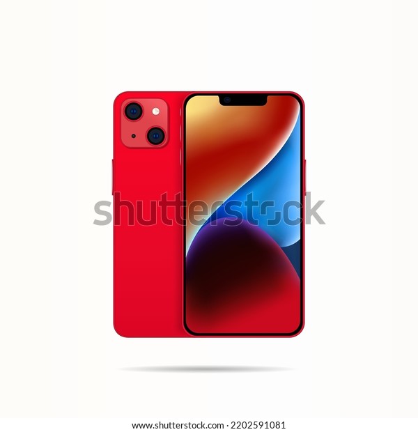 Smartphone Front Back View Illustration Vector Stock Vector (Royalty ...