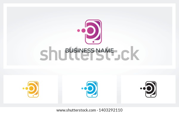 Smartphone Gadget Mobile Data Logo Stock Vector (Royalty Free) 1403292110