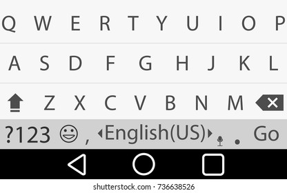 Smartphone Keyboard Vector Icon Illustration Stock Vector (Royalty Free ...