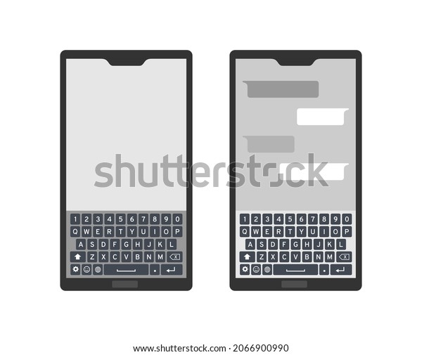 Smartphone Keyboard Vector Mockup Template Vector Stock Vector (Royalty ...
