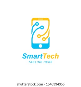 Smartphone Logo Design Templatephone Technology Symbol Stock Vector ...