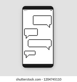 Text Message Mobile Phone Empty Messaging Stock Vector (Royalty Free ...