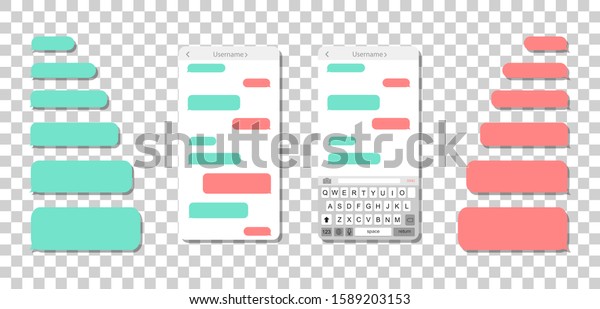 Smartphone Messages On Transparent Background Empty Stock Vector ...