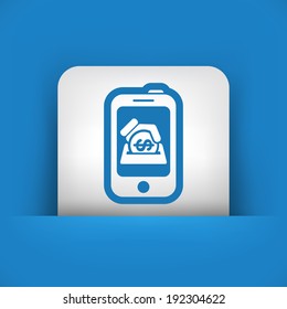 Smartphone Money Icon Stock Vector (Royalty Free) 192304622 | Shutterstock