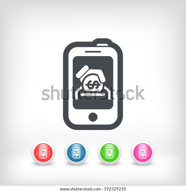 Smartphone Money Icon Stock Vector (Royalty Free) 192329210 | Shutterstock