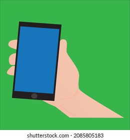 Smartphone Onehanded Use Vector Illustration Stock Vector (Royalty Free ...