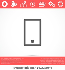 Smartphone Phone Icon Touch Screen Background Stock Vector (Royalty ...