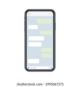 Smartphone Recieve Messages Message Bubbles Text Stock Vector (Royalty ...