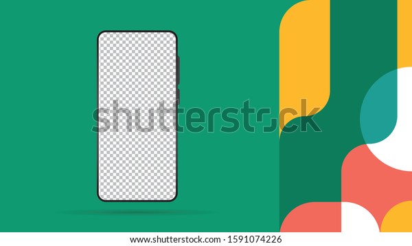 Smartphone Shape Modern Mobile Phone Designed Stock Vector (Royalty ...