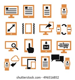 Smartphone Tablet Icon Set Stock Vector (Royalty Free) 496516852 ...