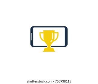 Smartphone Trophy Icon Logo Design Element Stock Vector (Royalty Free ...