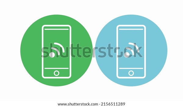 Smartphone Wifi Icon Set Vector Isolated Stock Vector (Royalty Free ...