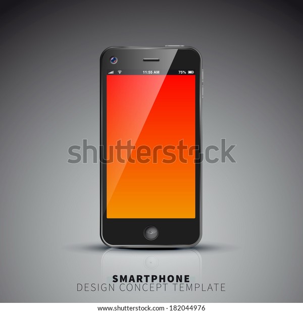 Smartphones Design Concept Template White Color Stock Vector (Royalty ...