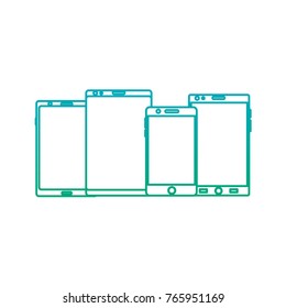 Smartphones Sizes Types Digital Device Icon Stock Vector (Royalty Free ...