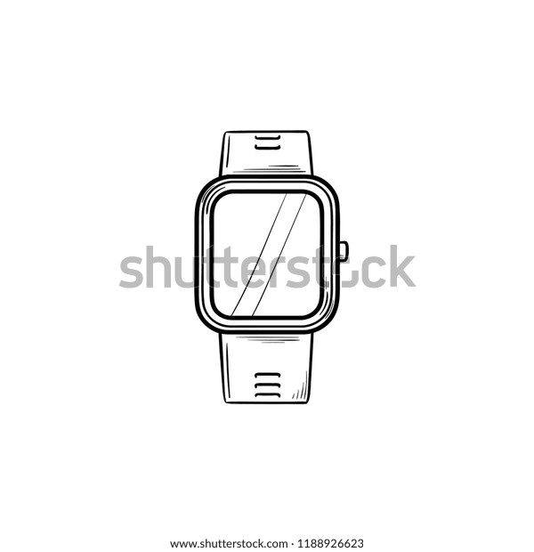 Smartwatch Hand Drawn Outline Doodle Icon 库存矢量图（免版税）1188926623 ...