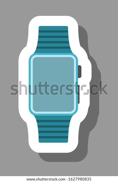 Smartwatch Icon Presentation Symbols All Objects Stock Vector (Royalty ...