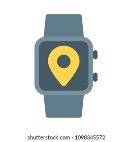 Watch Location Iconmapsnavigationsmart Watch Vector Illustration Stock ...