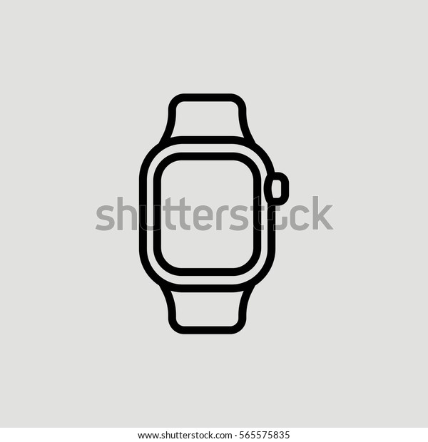 Smartwatch Watch Smart Outline Vector Icon Stock Vector (Royalty Free ...